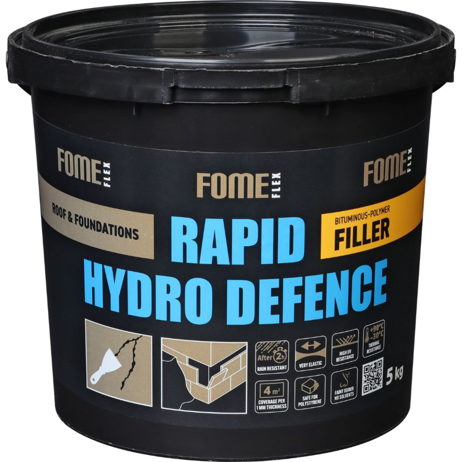 Rapid Hydro Defence Filler bituminous-polymer filler, 5 kg