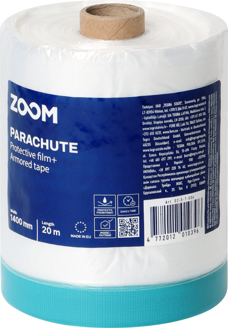 ZOOM Polythene Protective Film for Painting Outdoors, 1400 mm x 20 m